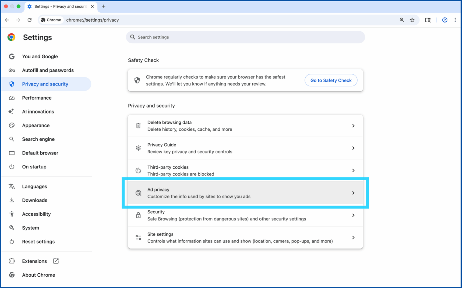 Web Browser Privacy Settings - The NAI: Network Advertising Initiative